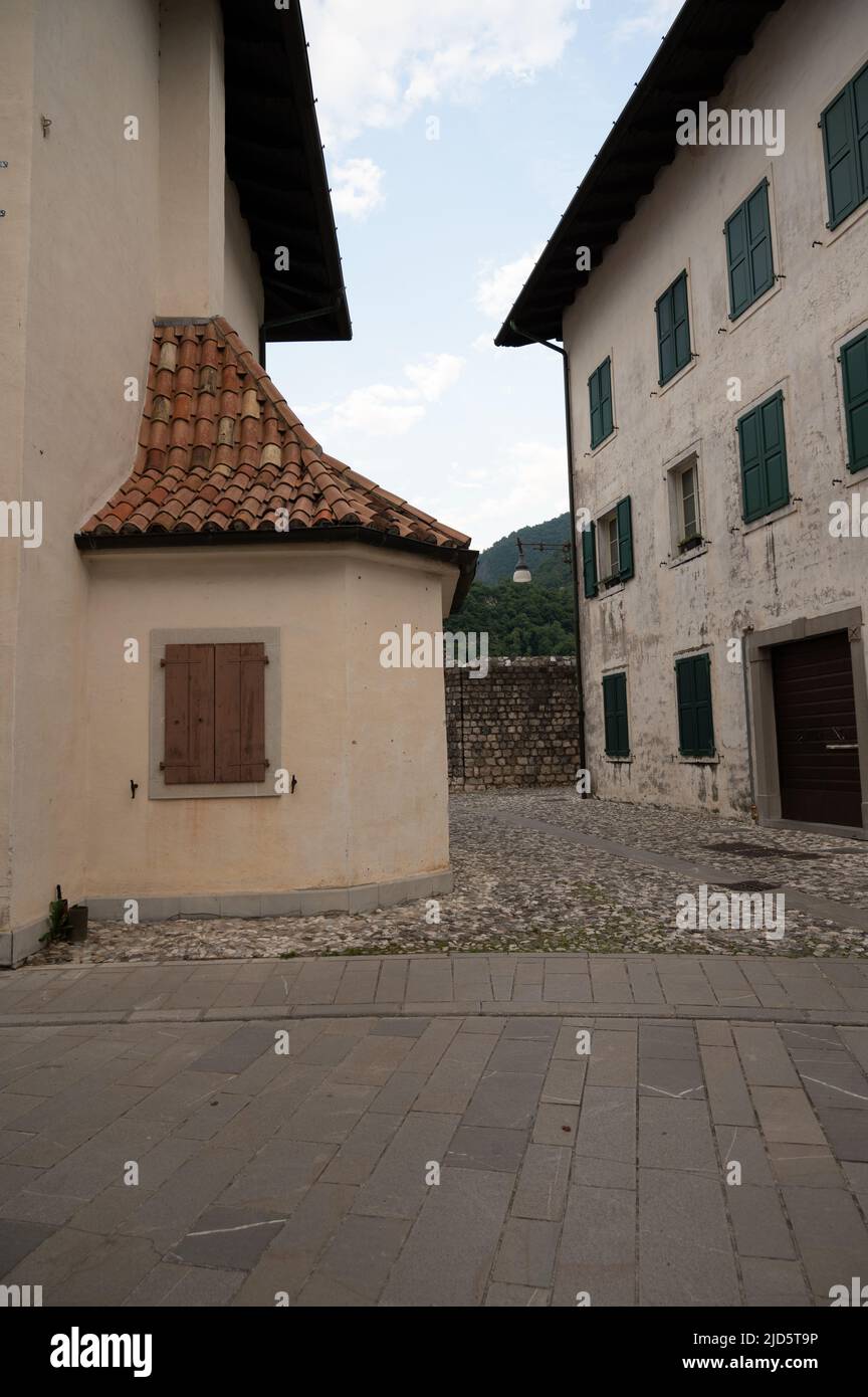 Italy, July 2022: view of the beautiful village of Venzone in the ...