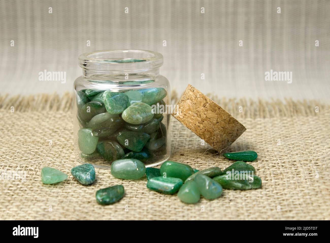 Macroshooting of natural mineral rock specimen - tumbled green ...
