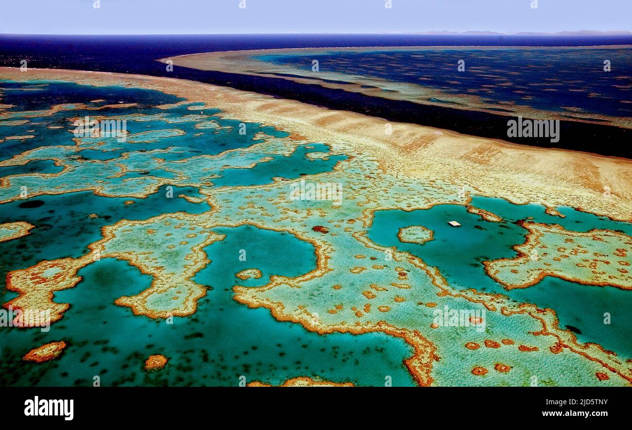 Gbr great barrier reef aerial coral reefs hi-res stock photography and ...