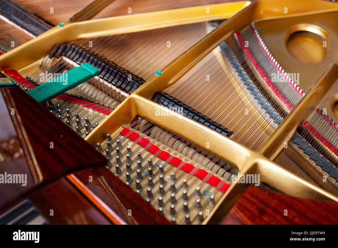 Grand Piano Top View Strings