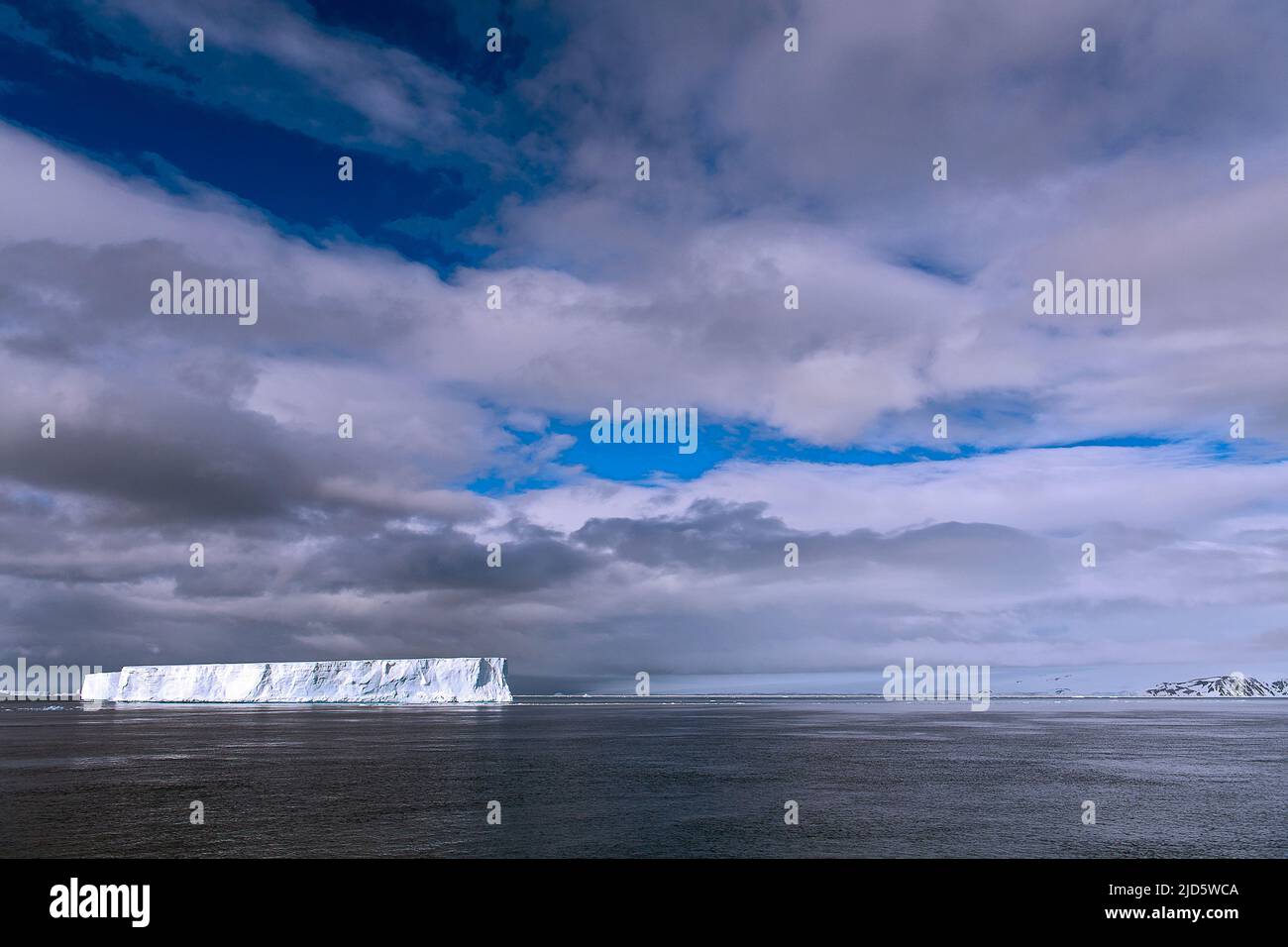 Table-shaped iceberg in the Antarctic Sound, northern tip of the ...
