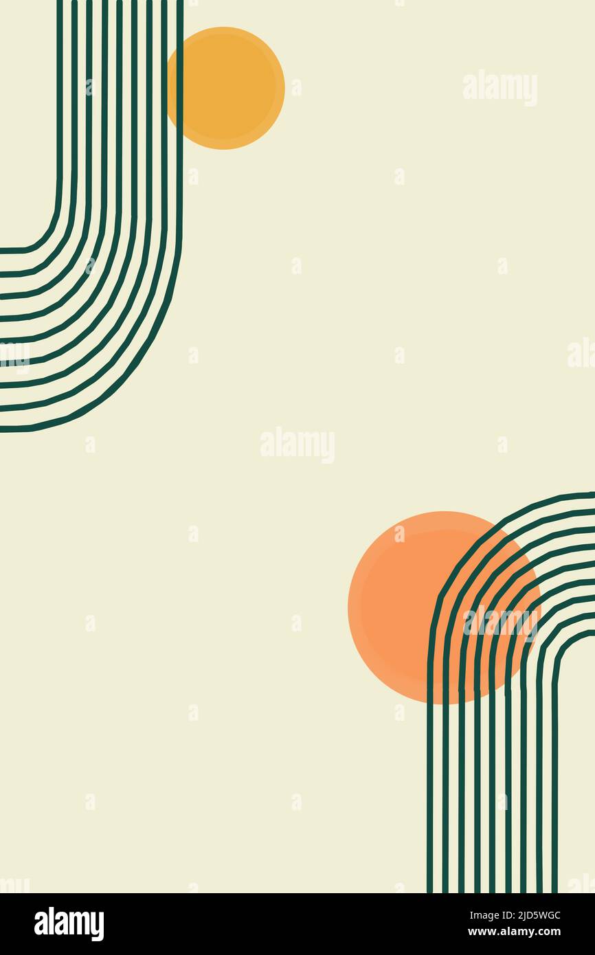 Mid Century Modern Wall Prints Set, Retro Style Backgrounds from the ...