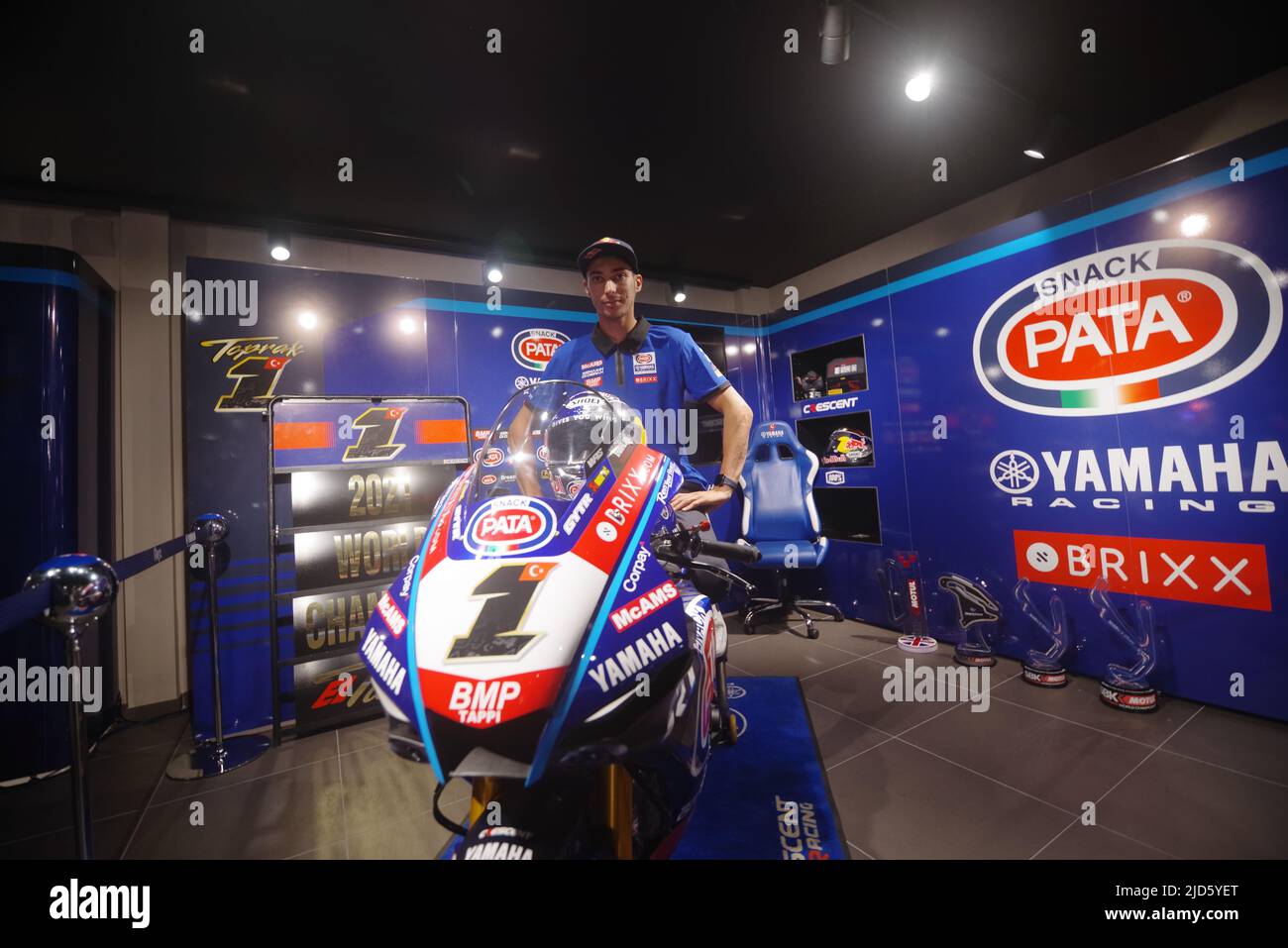 2021 World Superbike Champion Toprak Razgatioglu met fans at the ...