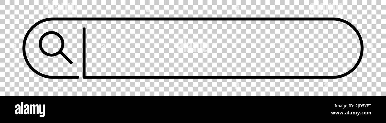 Stylish search box isolated on transparent background. Internet and web ...
