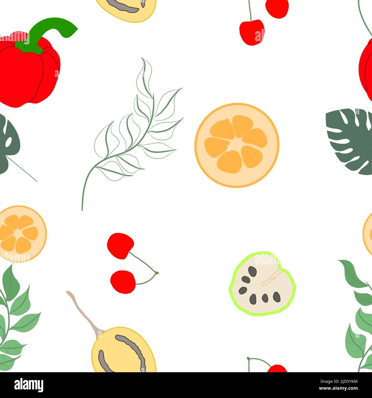 Set of fruits and vegetables Stock Photo - Alamy