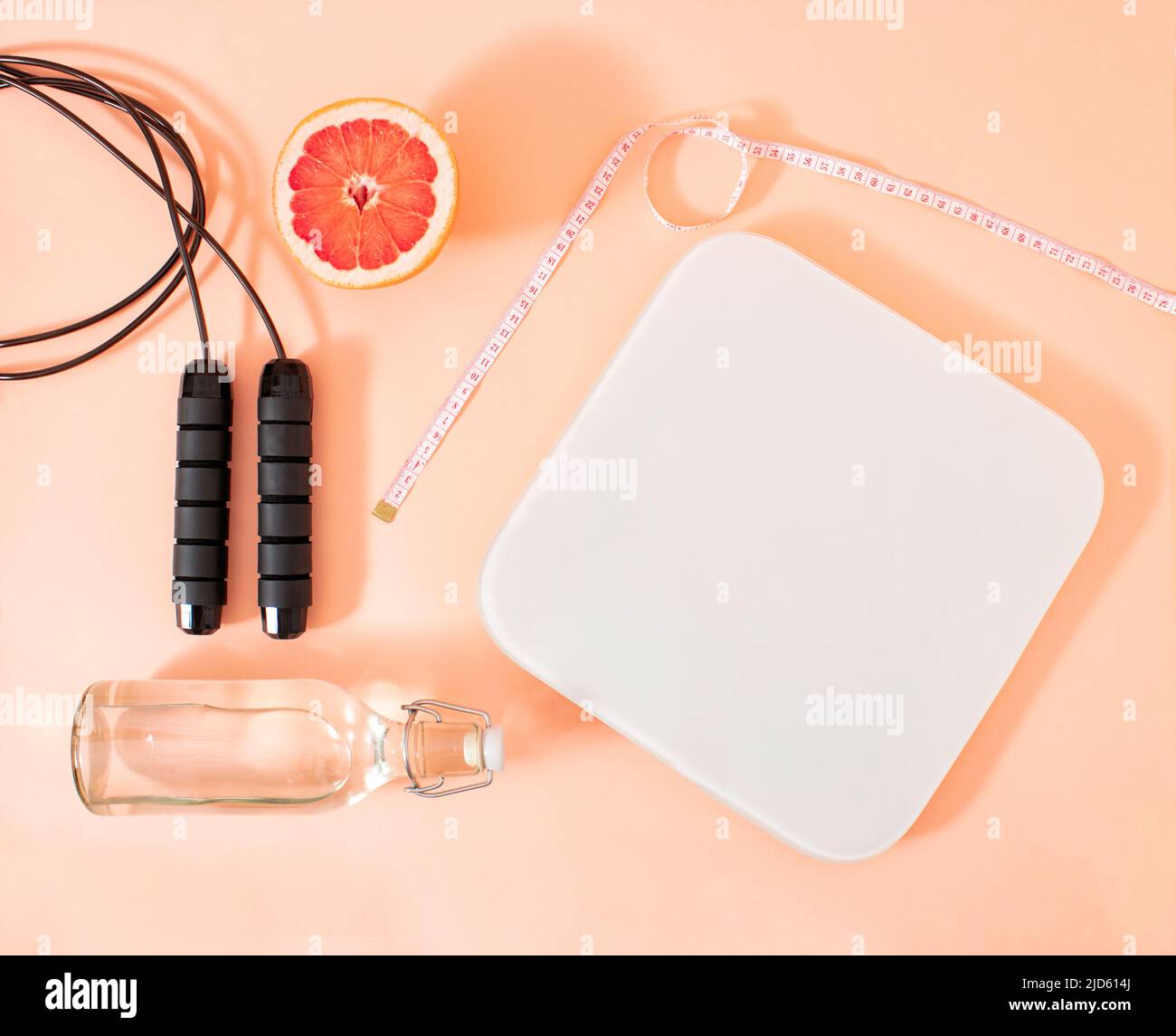 Set for fitness and gym on pastel background. Muscle exercise ...