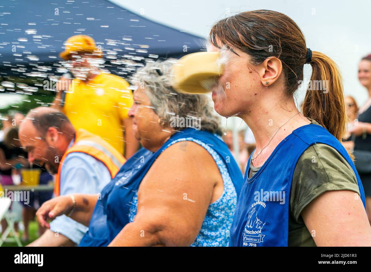 Custard pie face woman hi-res stock photography and images - Alamy