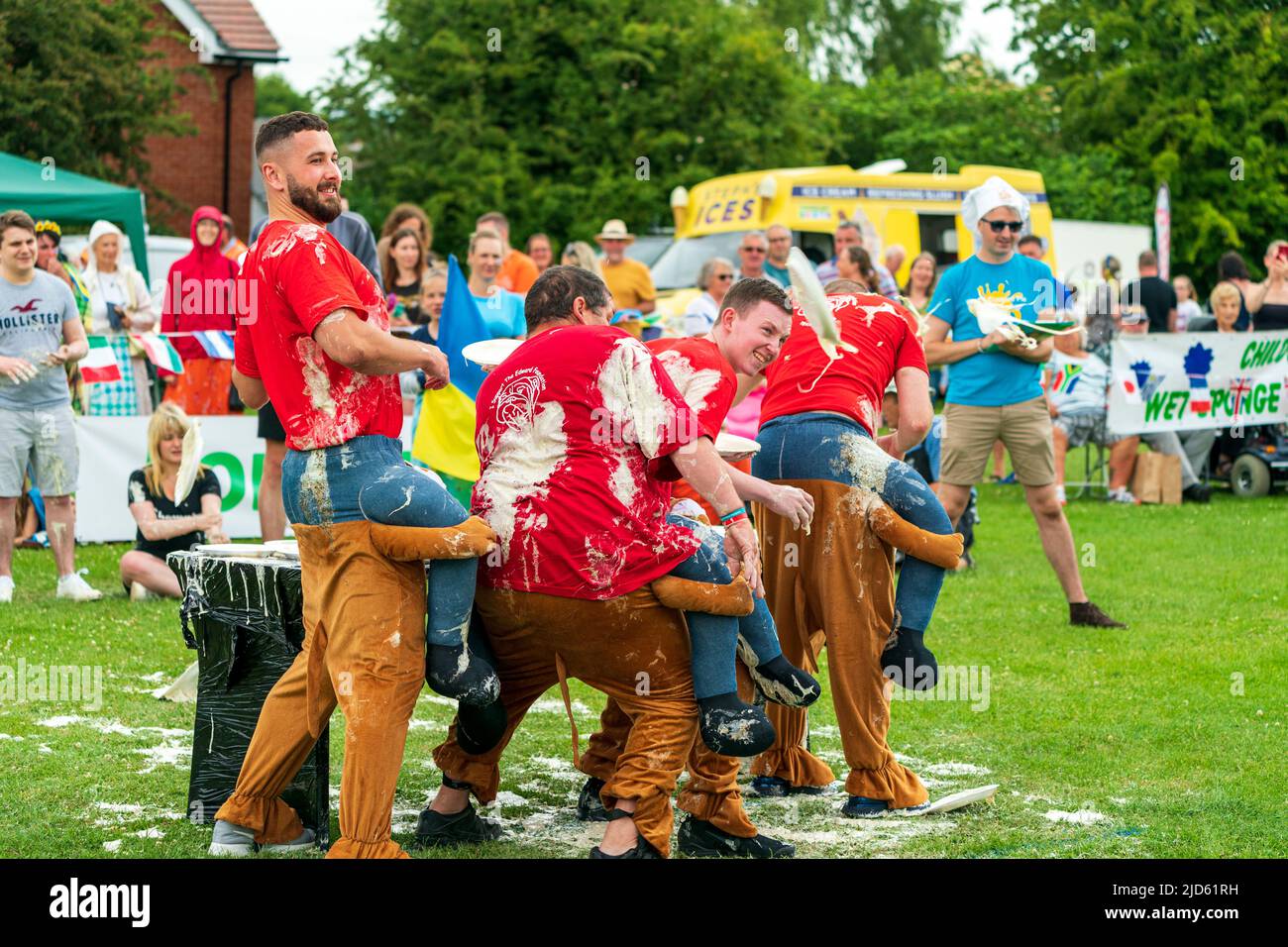 Custard pie throwing coxheath hi-res stock photography and images - Alamy