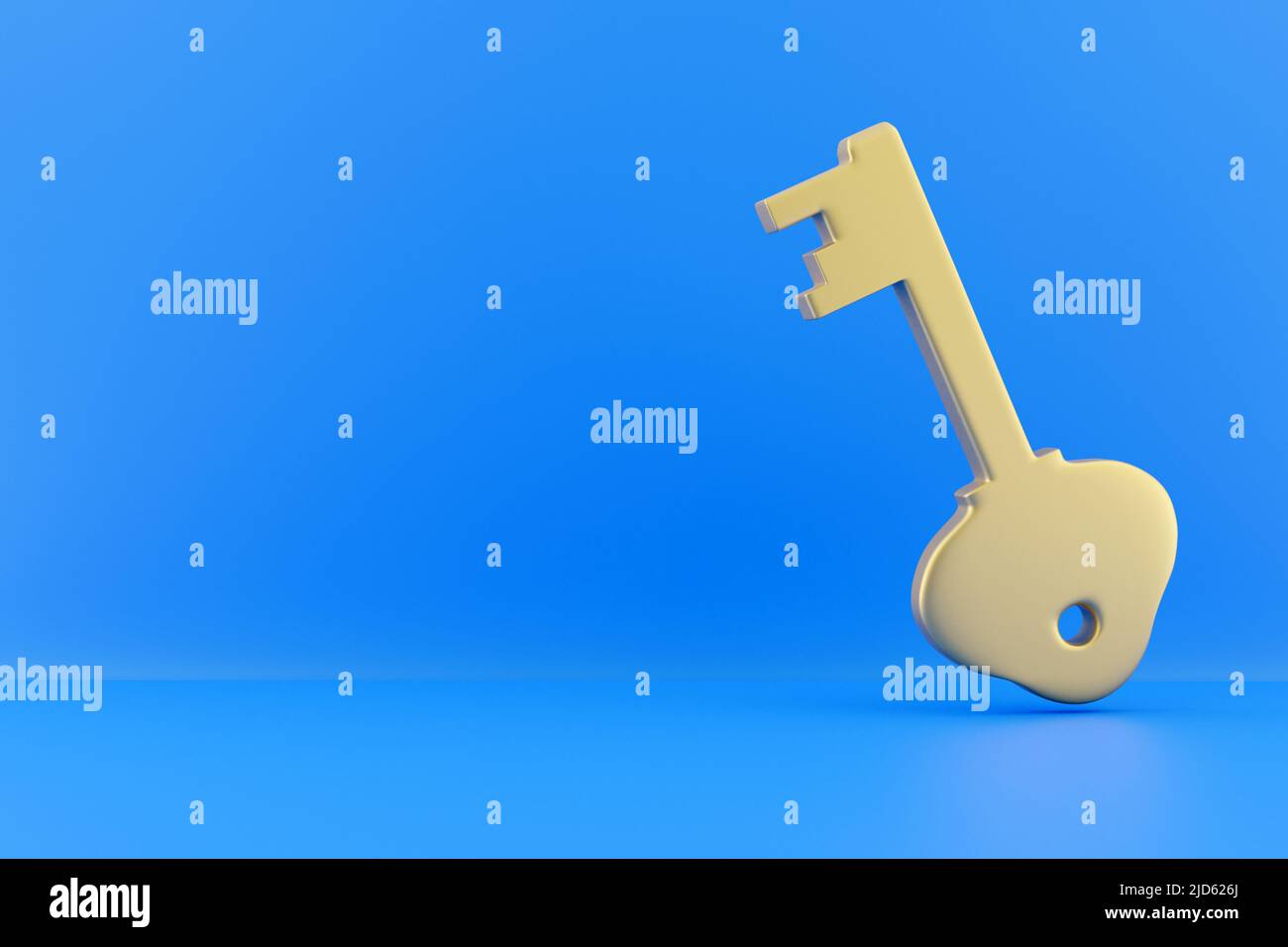 3d render golden key. 3d rendering key. 3d render golden key ...