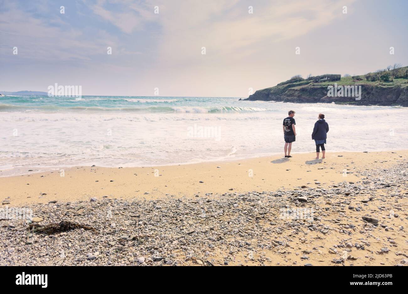 Easter fun at Maenporth, Cornwall Stock Photo - Alamy
