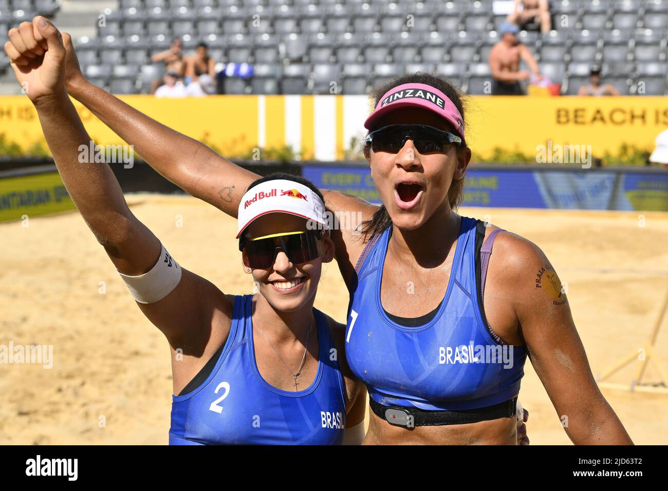 Heidrich/Verge-Depre (SUI) vs Duda/Ana Patricia (BRA) during the Beach ...