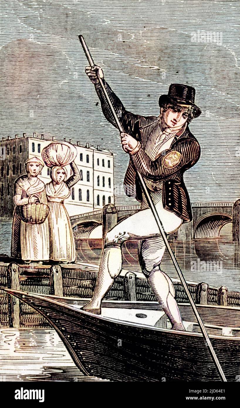 A waterman is about to row two women across the Thames, despite the ...