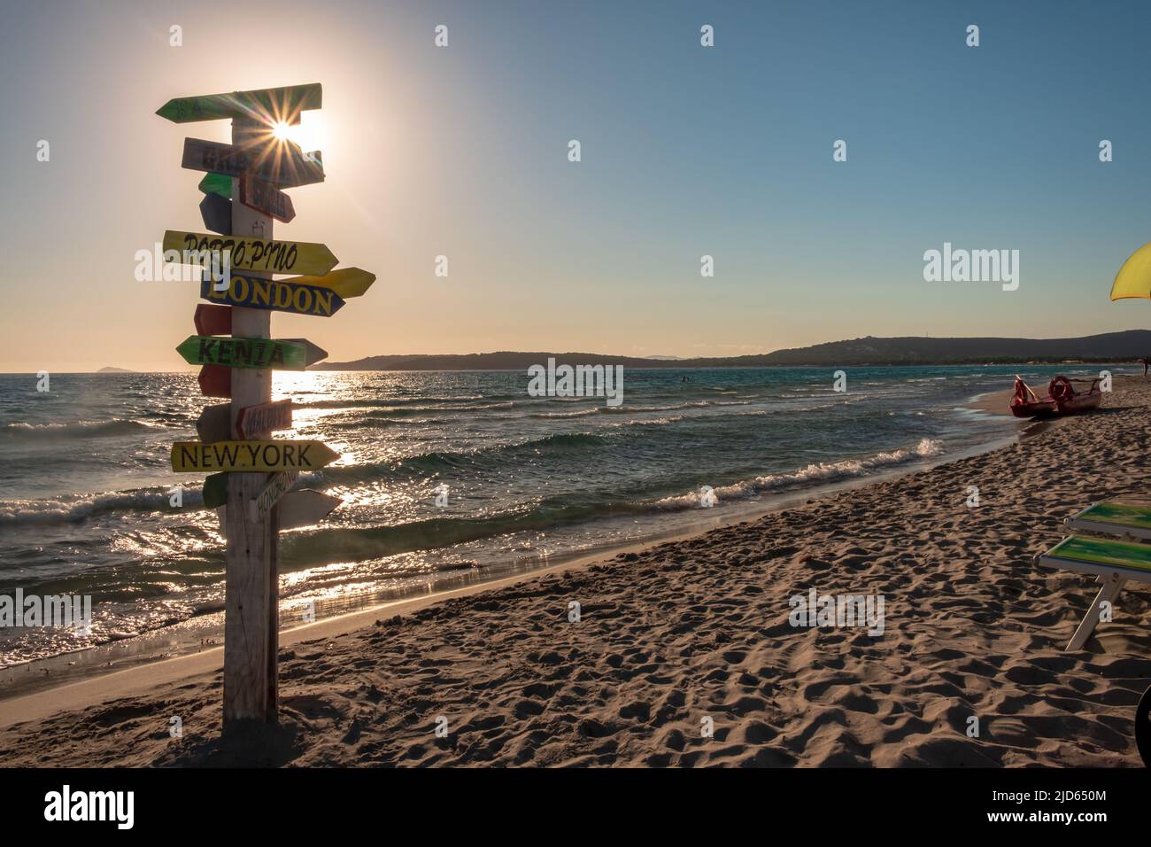 Summer day at Is Arenas Biancas, a beautiful beach in the south-west of ...