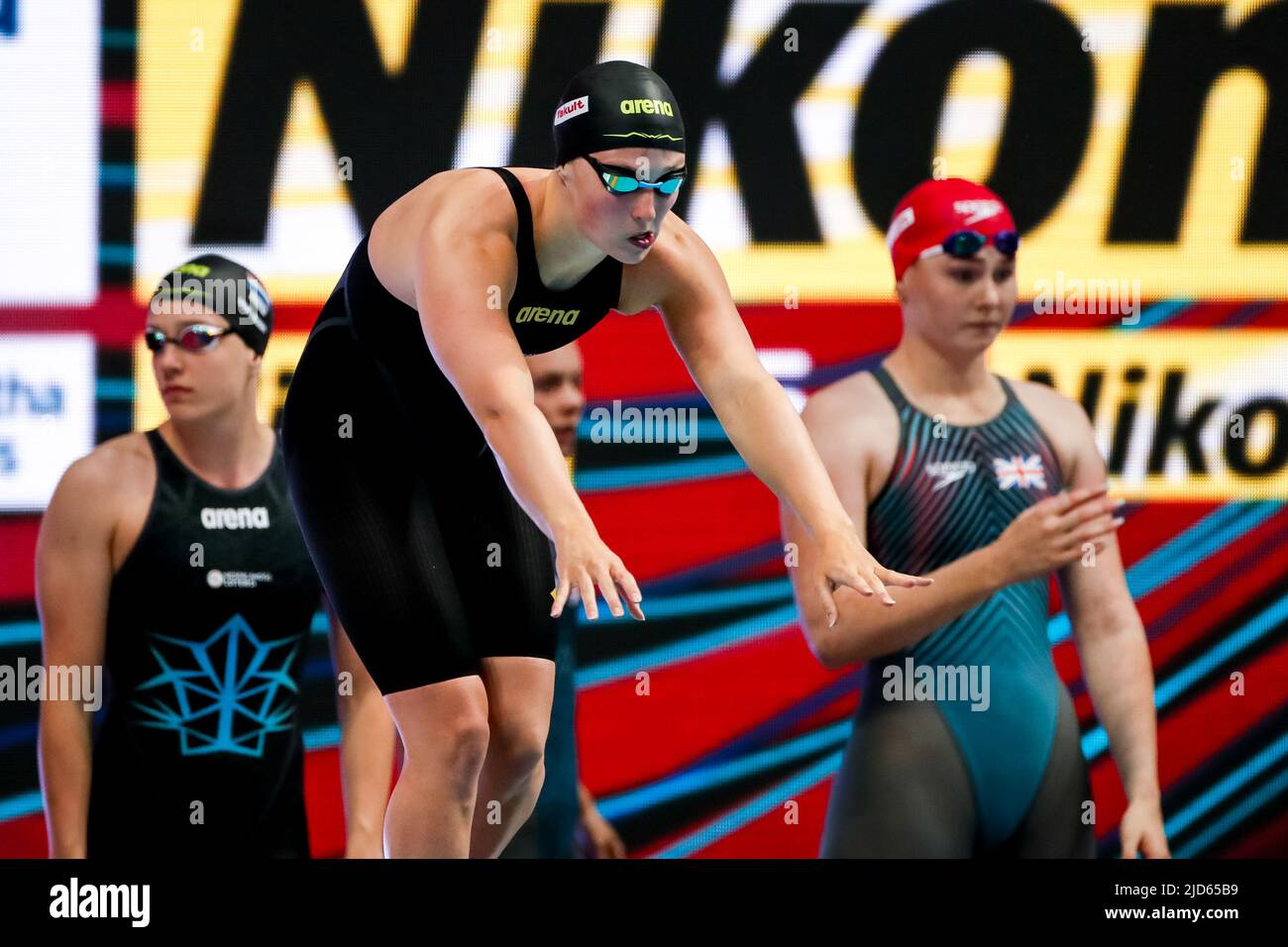 BUDAPEST, HUNGARY - JUNE 18: Kim Busch of the Netherlands competing in ...
