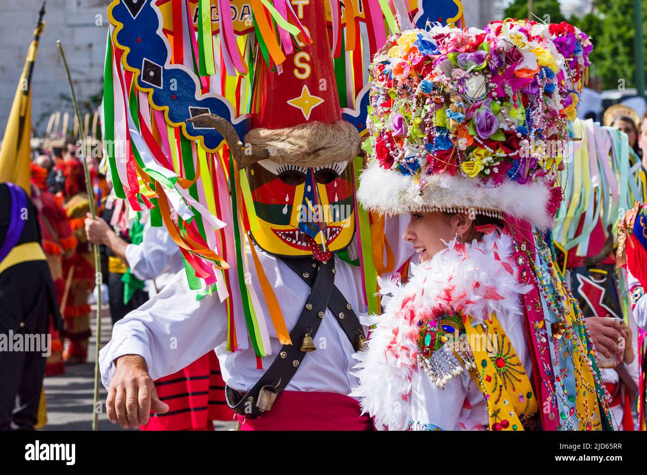 Iberian mask festival parade hi-res stock photography and images - Alamy