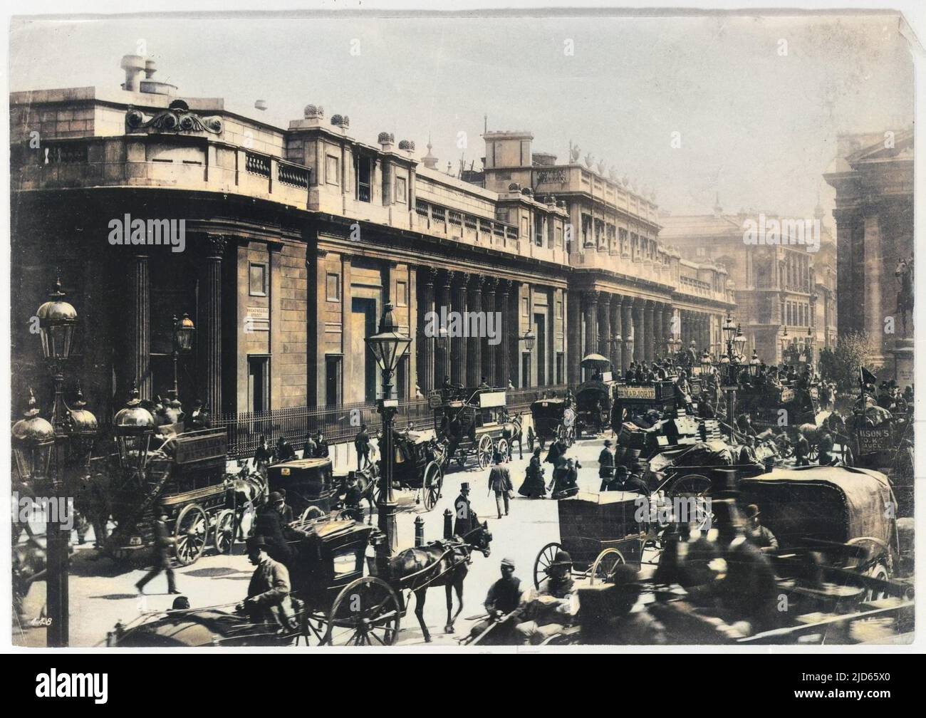 The Bank of England, Threadneedle St. Colourised version of : 10003303 ...