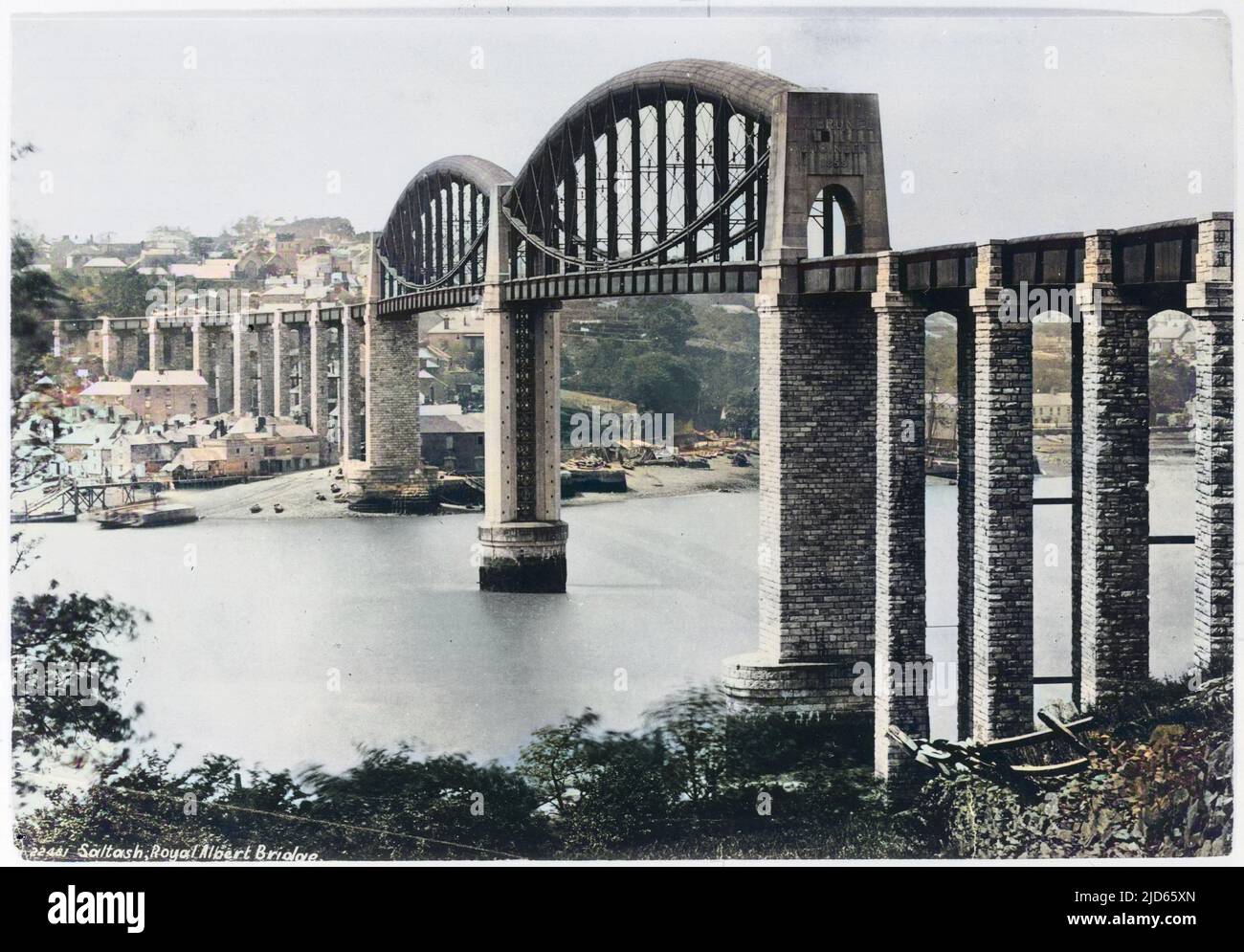 Royal Albert Bridge (Brunel Bridge) Saltash, Cornwall Colourised ...