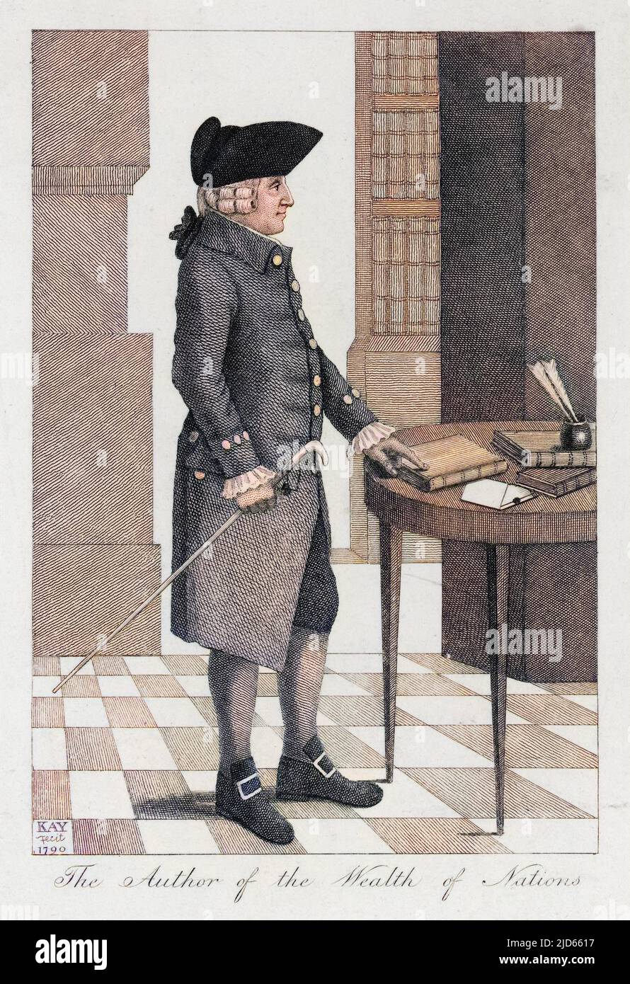 ADAM SMITH (1723-1790) Economist and philosopher Colourised version of ...