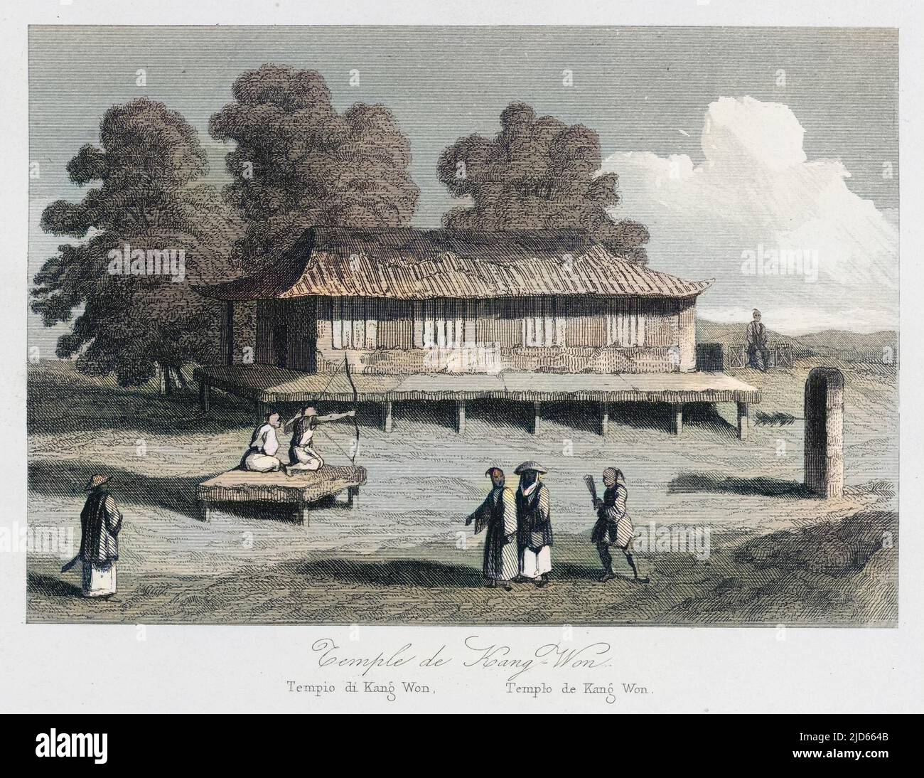 View of the Temple of Kang Wen in Miyako, Japan. (There are several ...