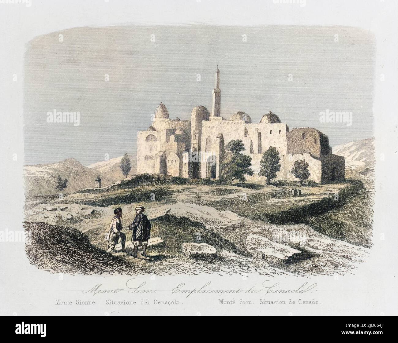 A view of Mount Zion, Jerusalem. Colourised version of : 10005038 Date ...
