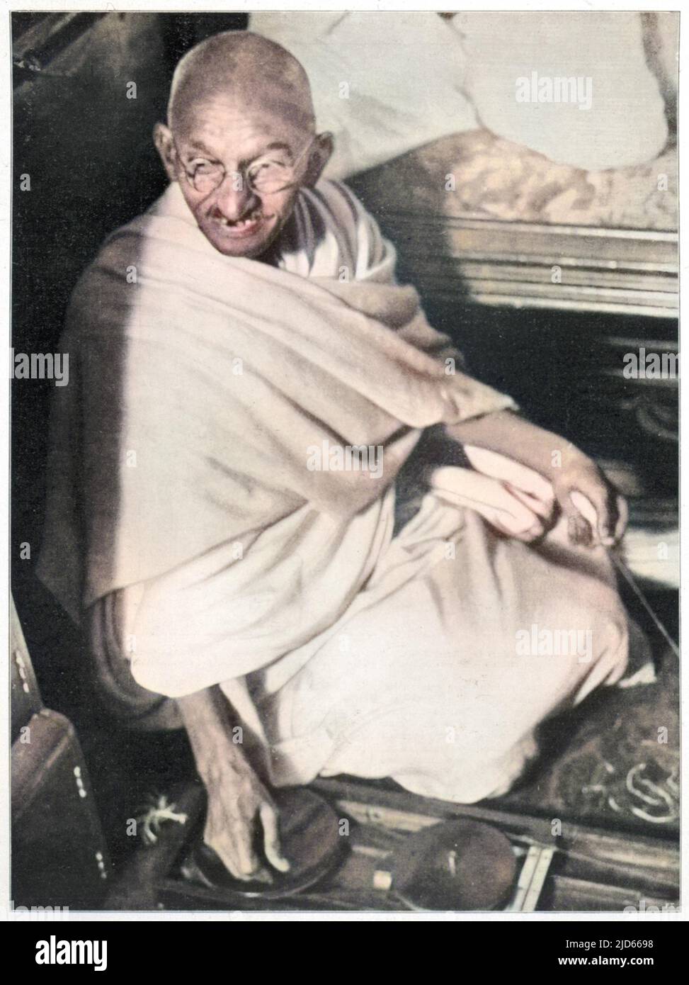 Mahatma Gandhi, Indian nationalist and spiritual leader, sailing from ...