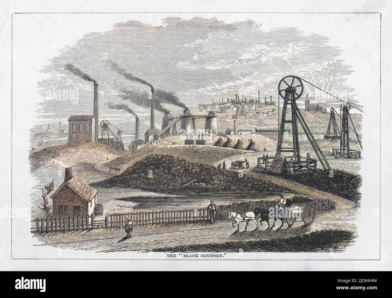 'The Black Country' Colourised version of : 10008840 Date: 1869 Stock ...