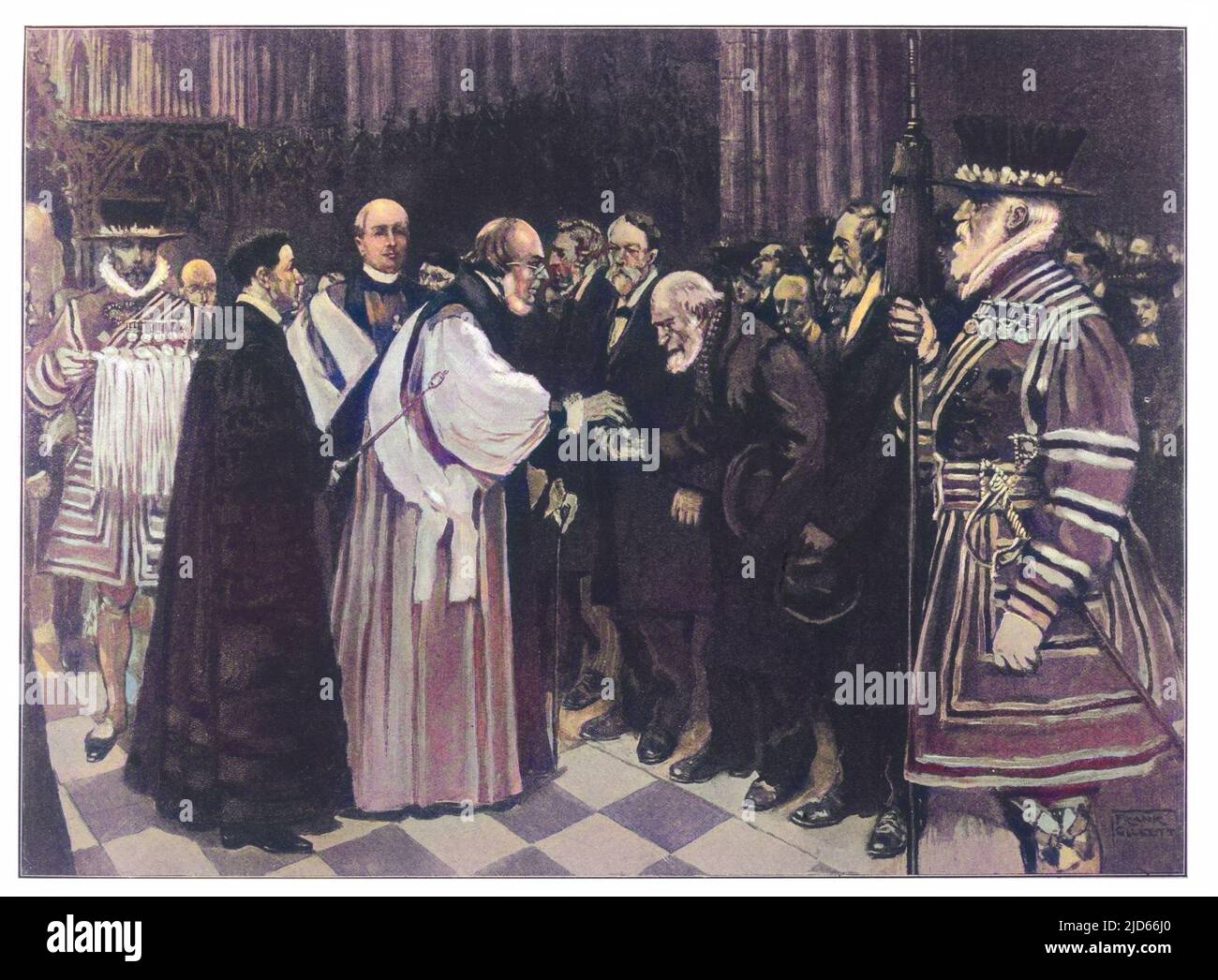 Distributing money to the poor at Westminster Abbey on Maundy Thursday ...