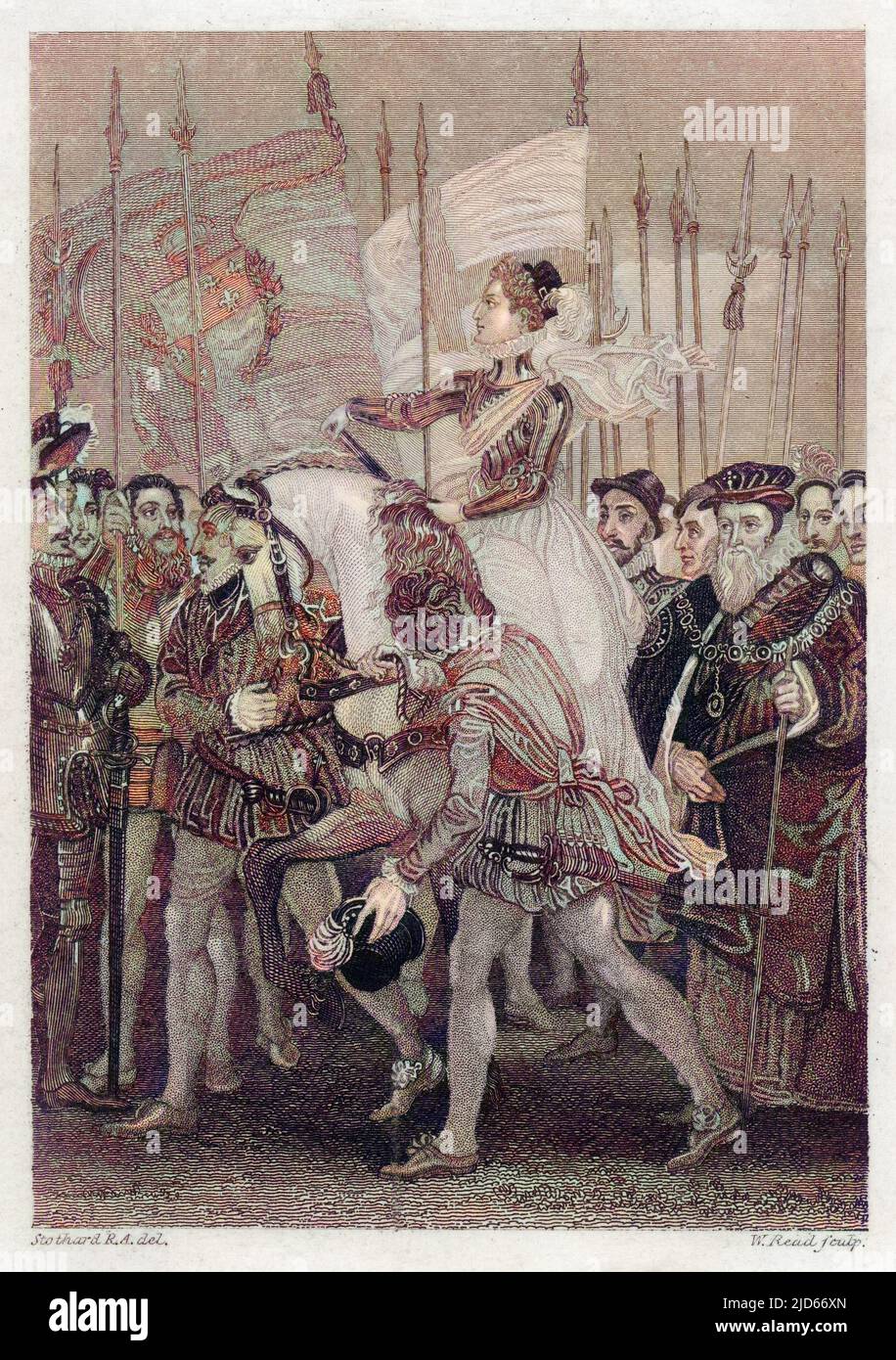 THE SPANISH ARMADA Queen Elizabeth at Tilbury to review her forces ...