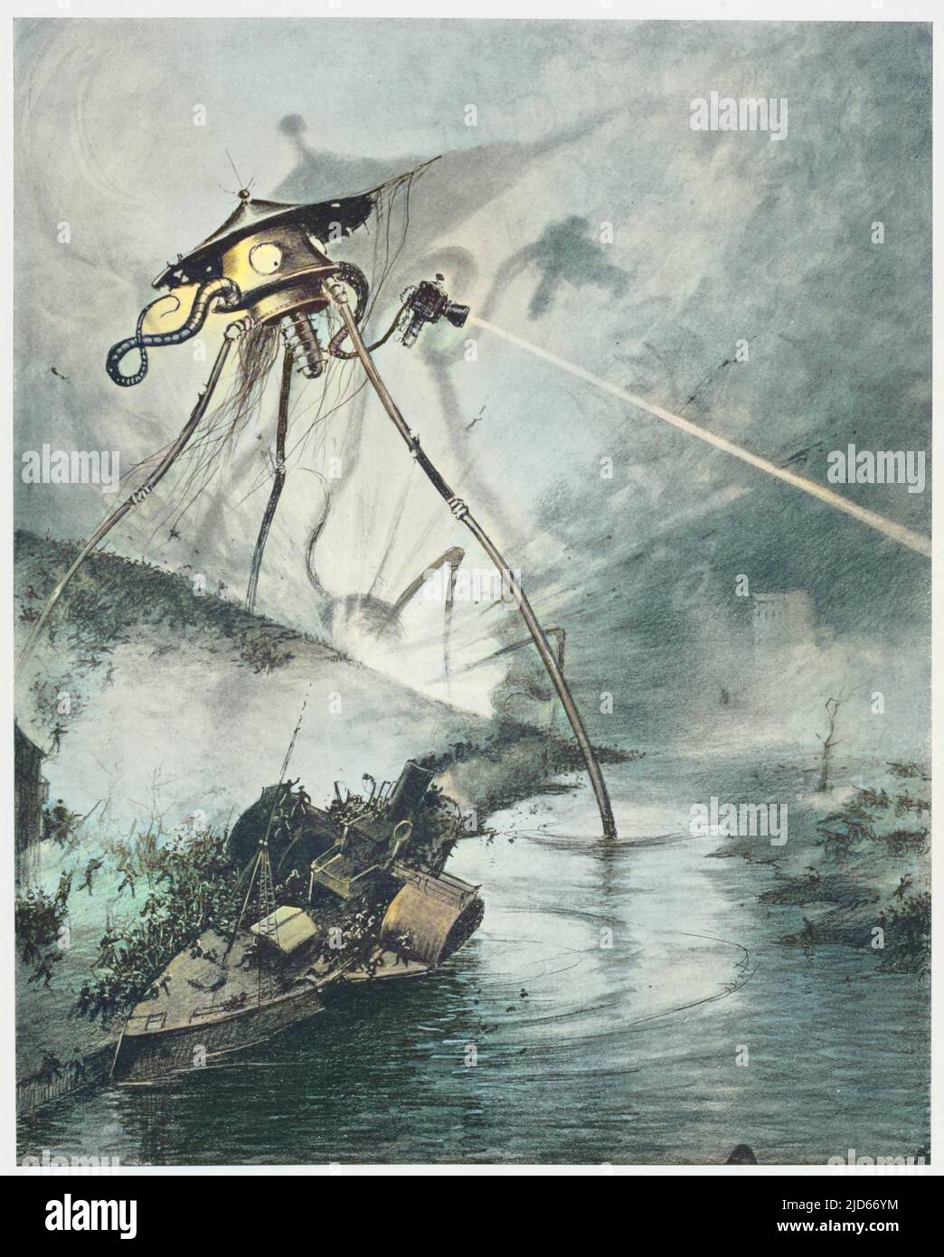 'THE WAR OF THE WORLDS' The Martian fighting-machines in the Thames ...