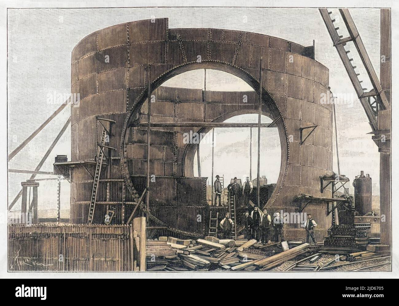 BLACKWALL TUNNEL Construction of the tunnel Colourised version of ...
