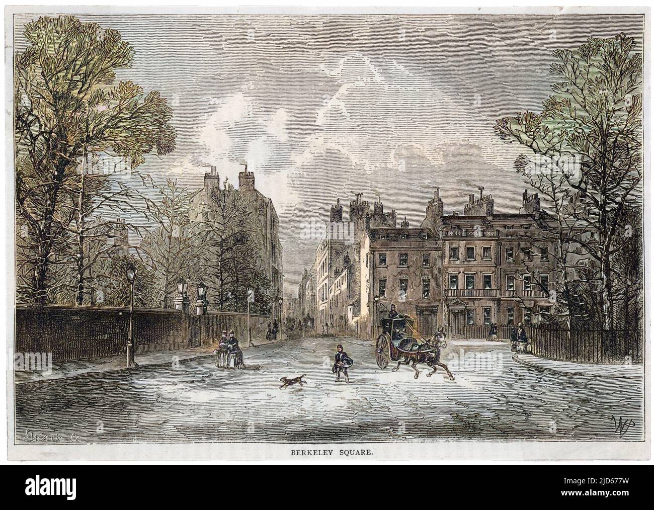 England - London - Berkeley Square Colourised version of : 10014122 ...