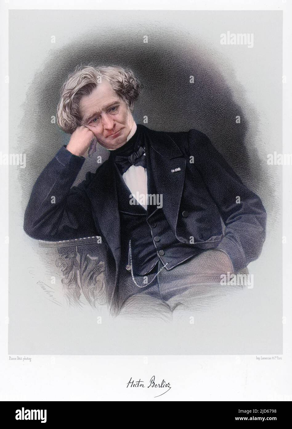 HECTOR BERLIOZ (1803 - 1869), French composer. Colourised version of ...
