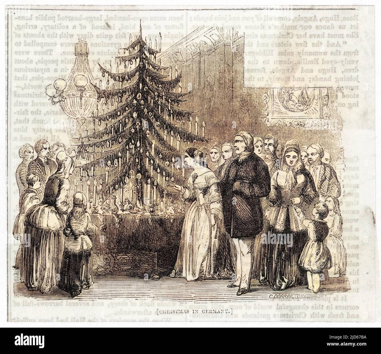 Christmas tree in a German household Colourised version of : 10016860 ...