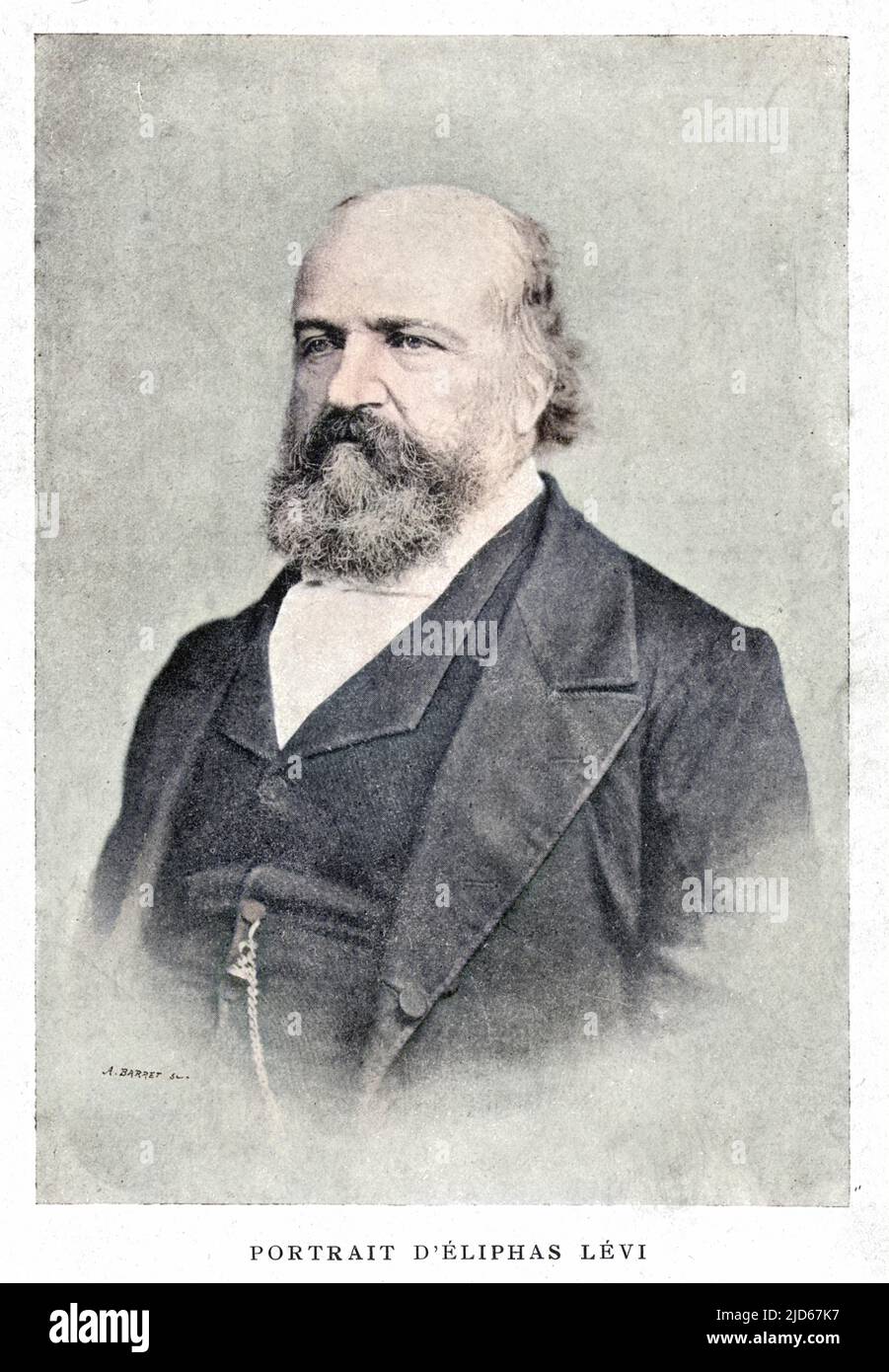 ALPHONSE LOUIS CONSTANT known as ELIPHAS LEVI French occultist Colourised version of : 10022656 ...