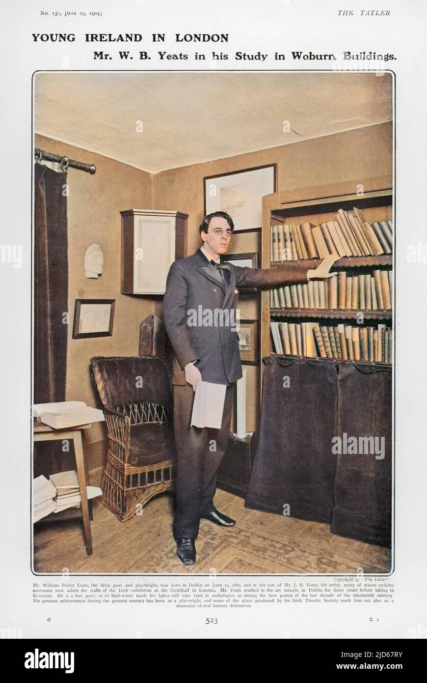 WILLIAM BUTLER YEATS (1865 - 1939), Irish poet and dramatist in his ...