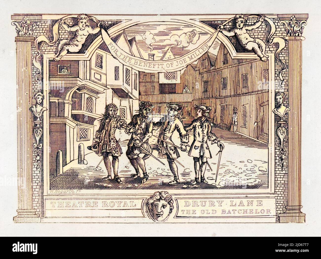 A scene from a performance at the Theatre Royal, Drury Lane London ...