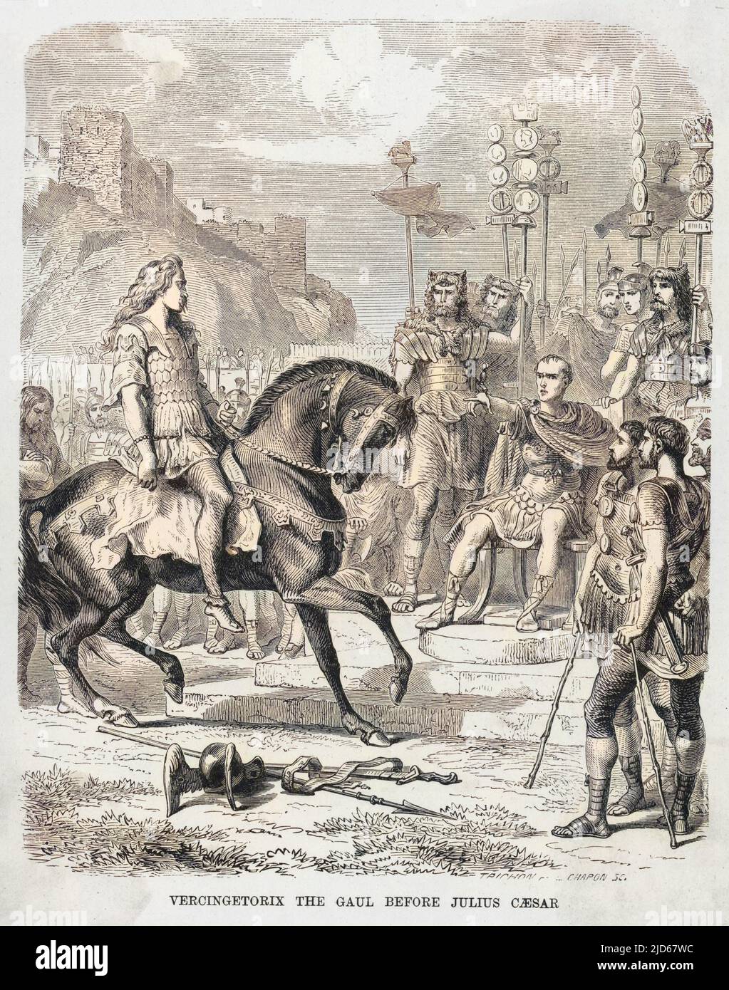 Vercingetorix Surrenders To Caesar Painting
