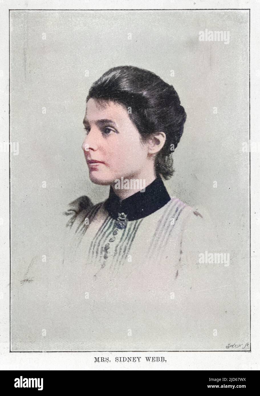 BEATRICE WEBB (1858 - 1943), economist and social theorist. Colourised ...