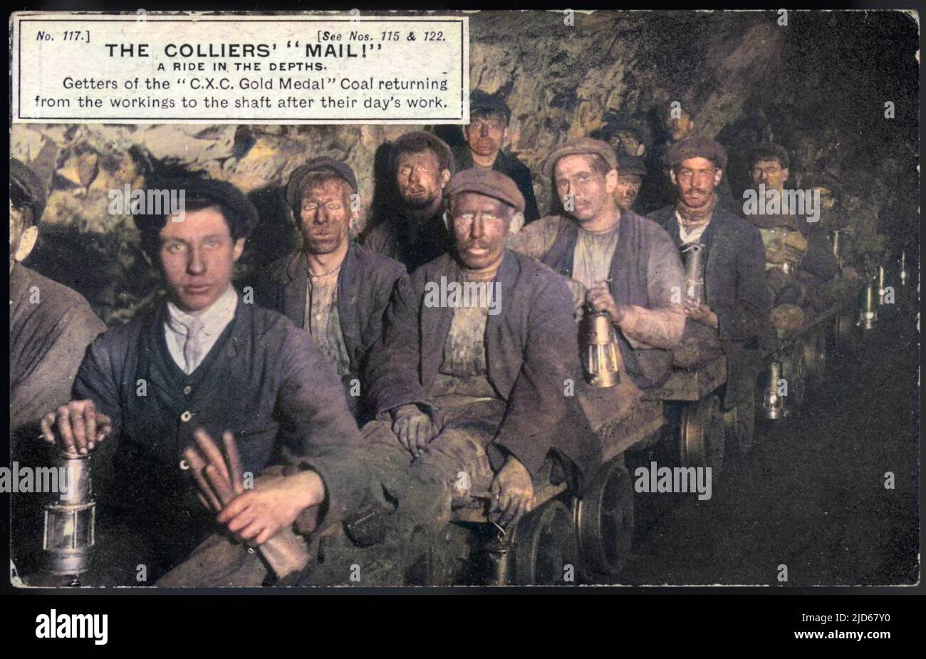 Colliers - getters of the coal - at the end of the shift at Clay Cross ...