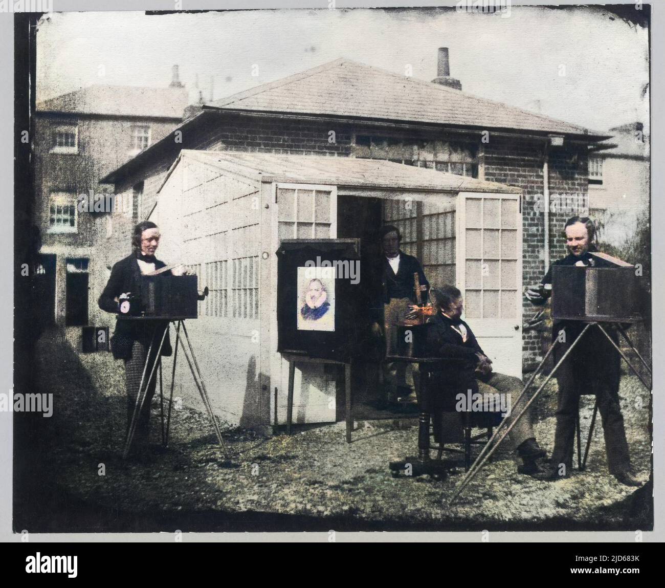 The 'studio' of W H Fox Talbot at Reading : he is the figure standing ...