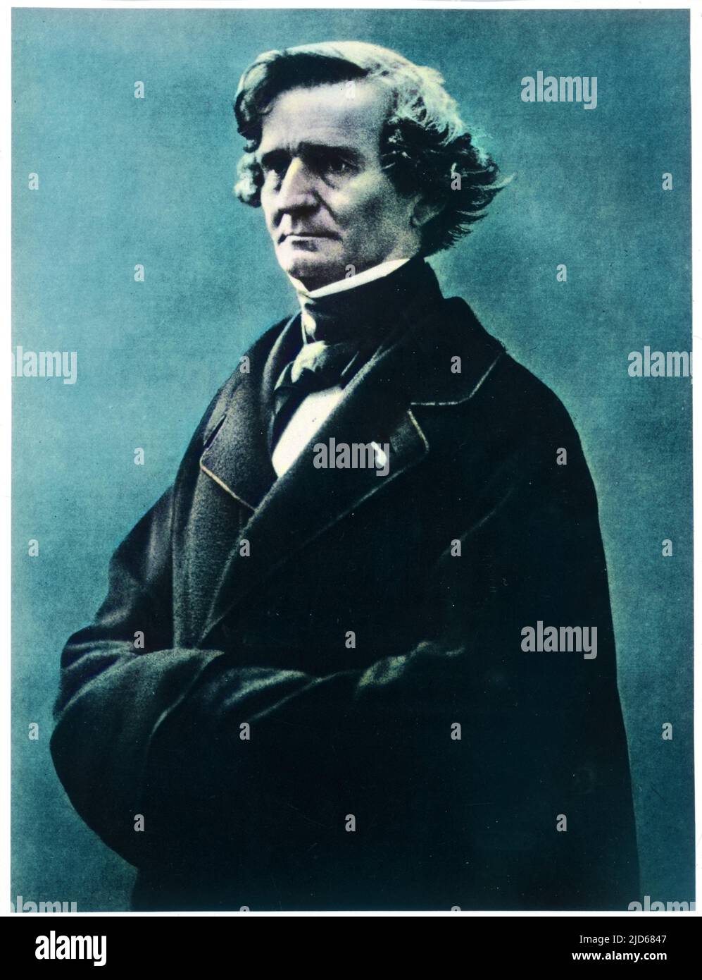 HECTOR BERLIOZ the French composer in middle age. Colourised version of : 10053510 Date: 1803 ...