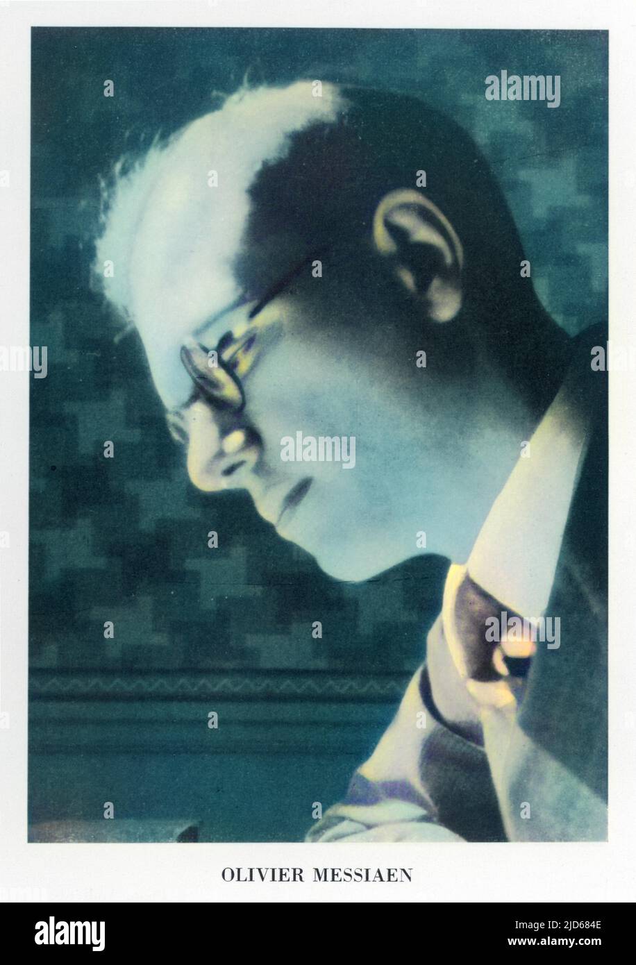 OLIVIER MESSIAEN French musician Colourised version of : 10056831 Date ...
