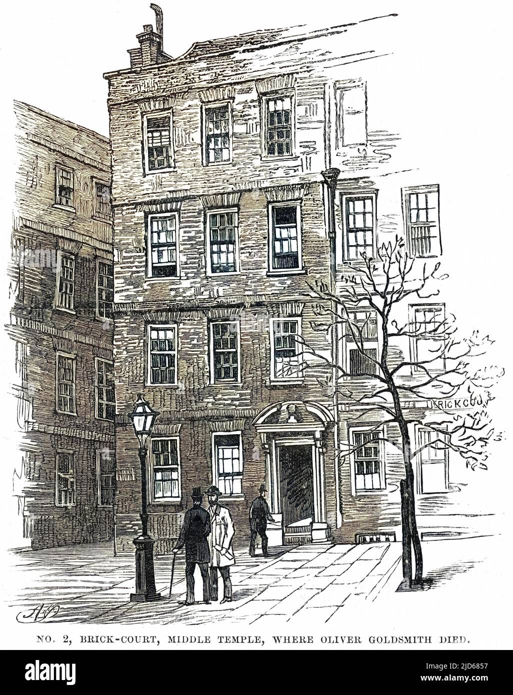 OLIVER GOLDSMITH 2 Brick Court, Middle Temple, where the Irish writer ...