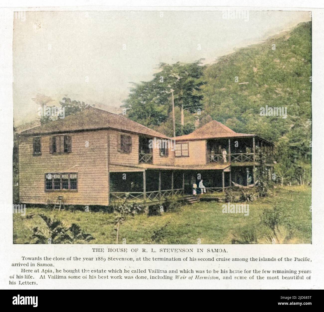 Rober Louis Stevenson (1850 - 1894) Scottish writer's home at Vailima ...