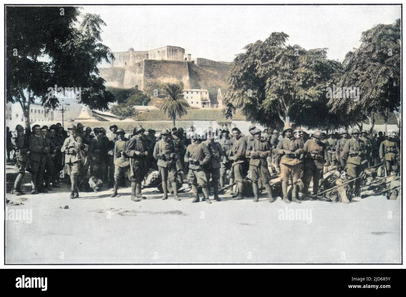 Italian troops on Corfu, during the occupation ordered by Mussolini ...