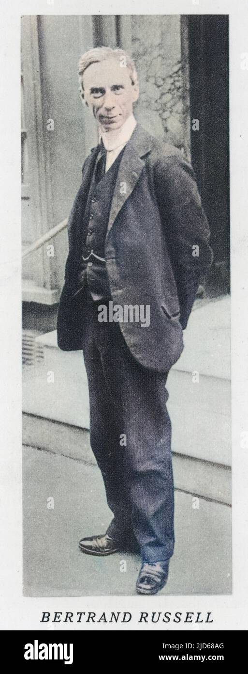 BERTRAND RUSSELL 3rd EARL RUSSELL (1872 - 1970), English mathematician ...