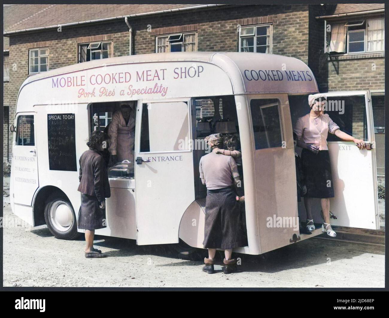 A mobile cooked meat shop, specialising in pork pies, in Kidderminster ...