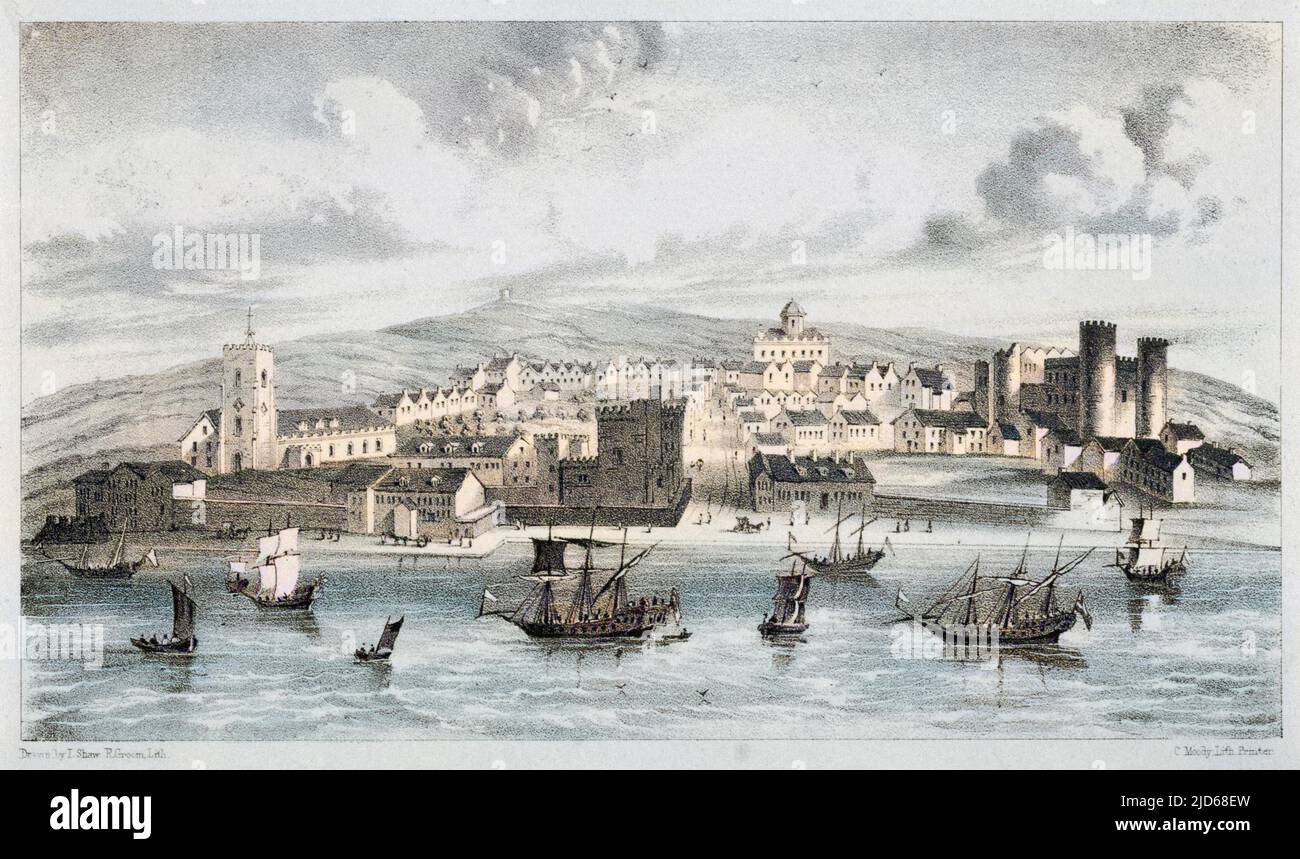 Liverpool: a 17th century view Colourised version of : 10098006 Date ...