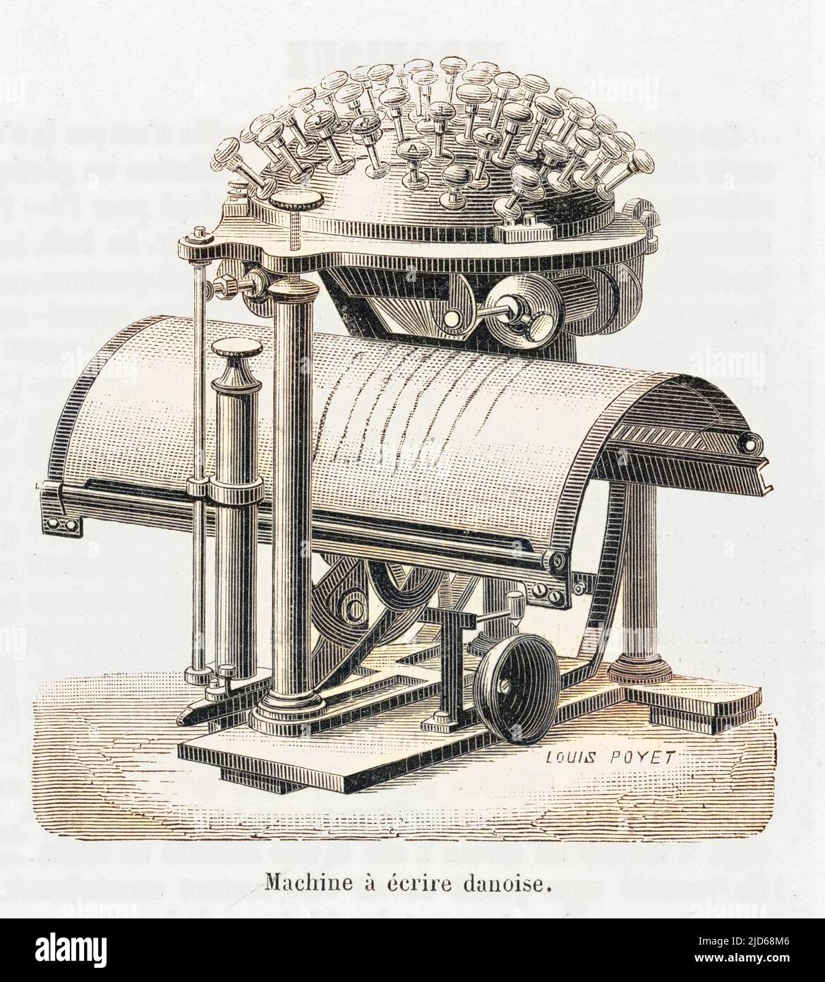 The remarkable typewriter invented by Rasmus Hans Malling Johan Hansen ...