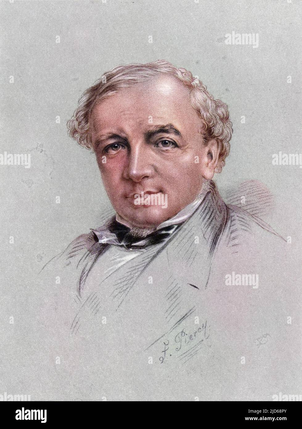 THOMAS BRASSEY engineering contractor with his autograph Colourised ...